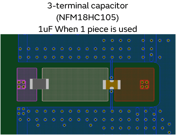 Noise rejection mechanism of 3-terminal capacitor and its usage ...