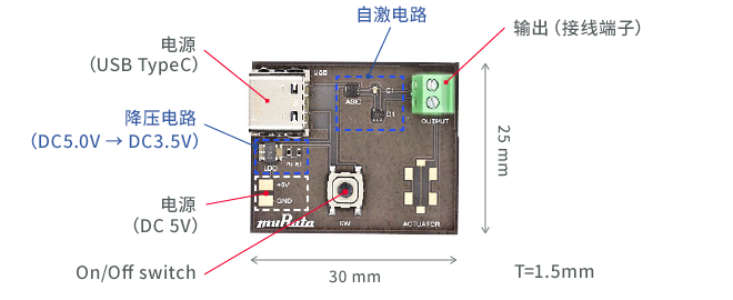 压电振动马达评估套件 PJX-20-D001 | 评估单元 | 村田制作所